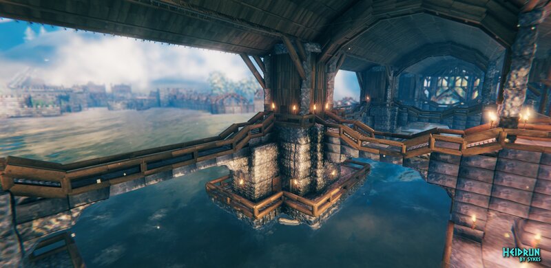 XIII World Map - Heidrun - Pier & Citidel Valheim Build
