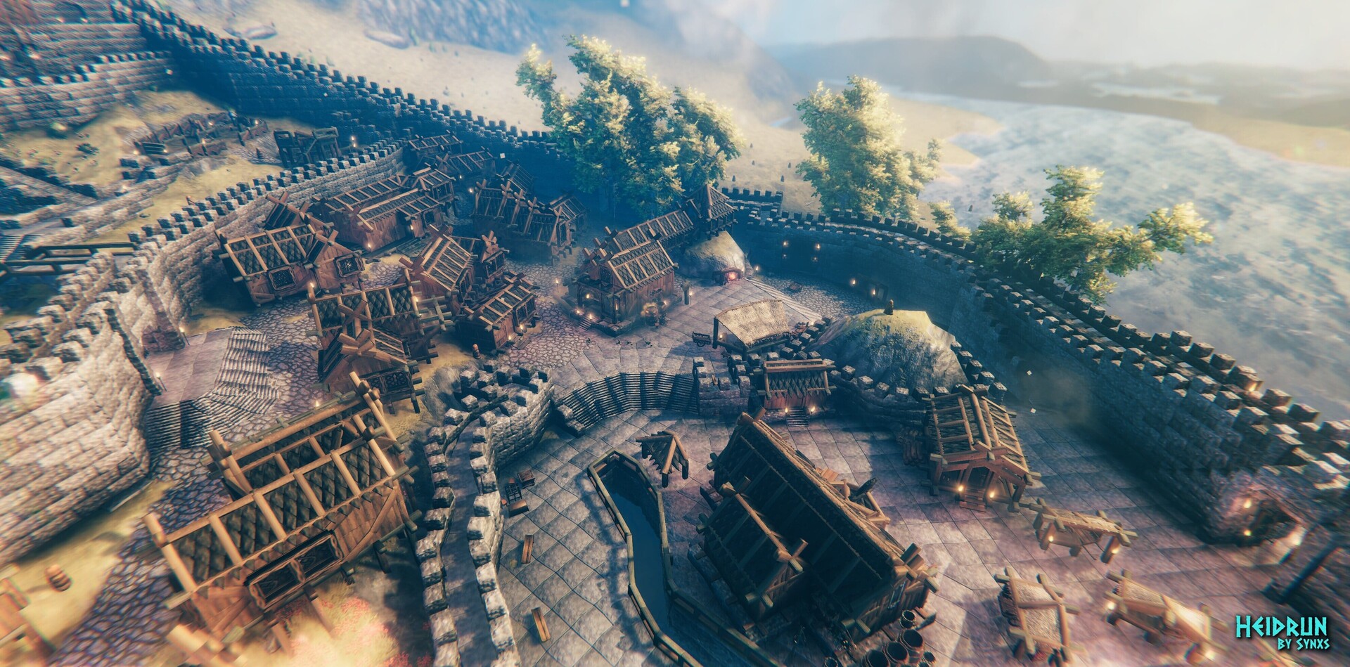 XIII World Map - Heidrun - Pier & Citidel Valheim Build