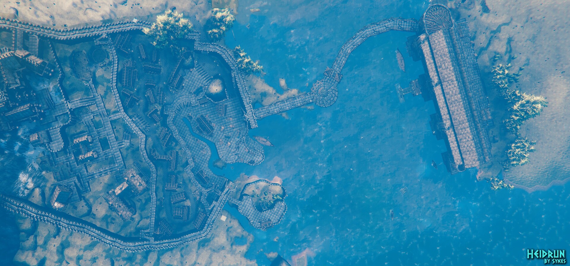 XIII World Map - Heidrun - Pier & Citidel Valheim Build