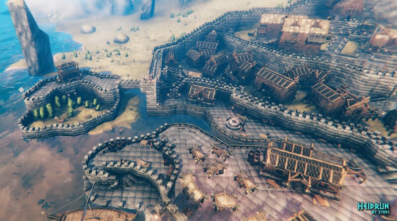 XIII World Map - Heidrun - Pier & Citidel Valheim Build