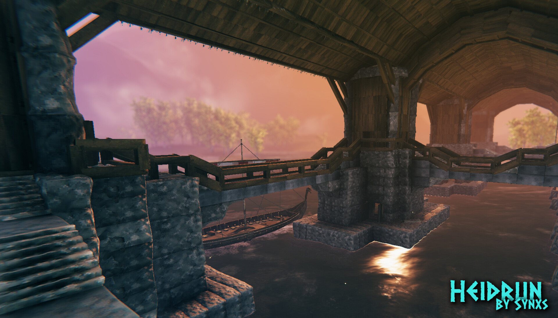 XIII World Map - Heidrun - Pier & Citidel Valheim Build