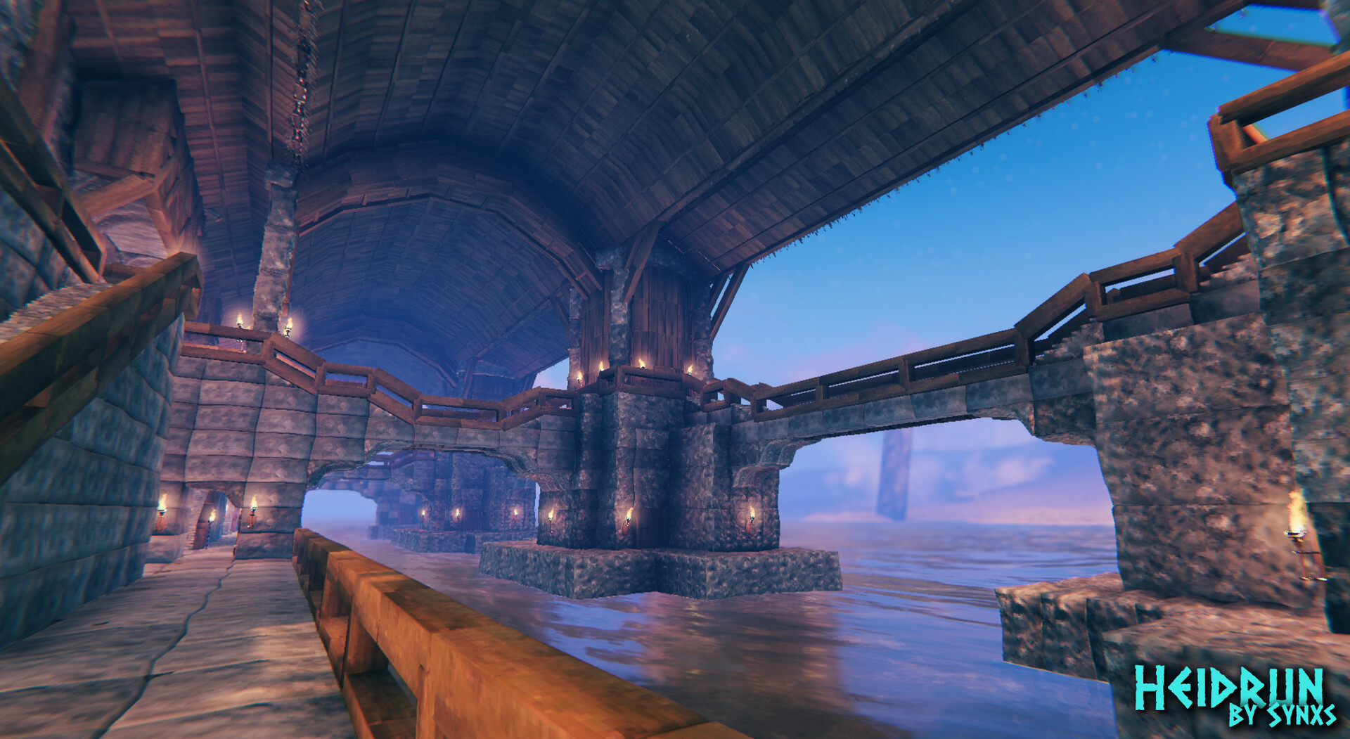 XIII World Map - Heidrun - Pier & Citidel Valheim Build