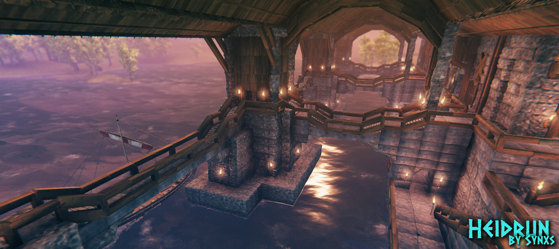 XIII World Map - Heidrun - Pier & Citidel Valheim Build