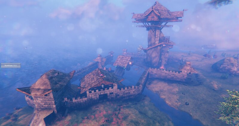 Pillar Fortress Valheim Build