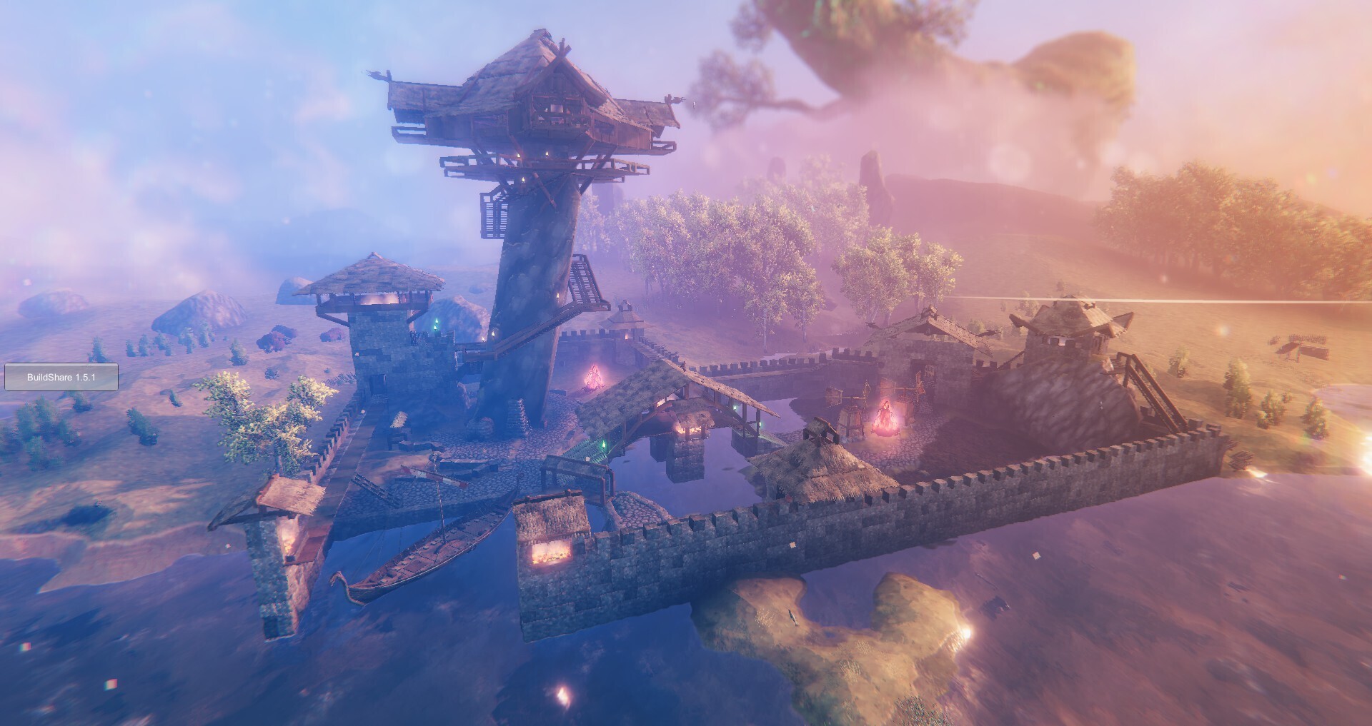 Pillar Fortress Valheim Build