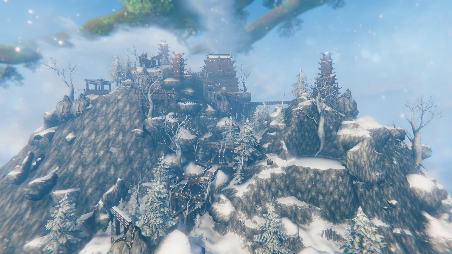 Fantasy Japanese Temple Valheim Build