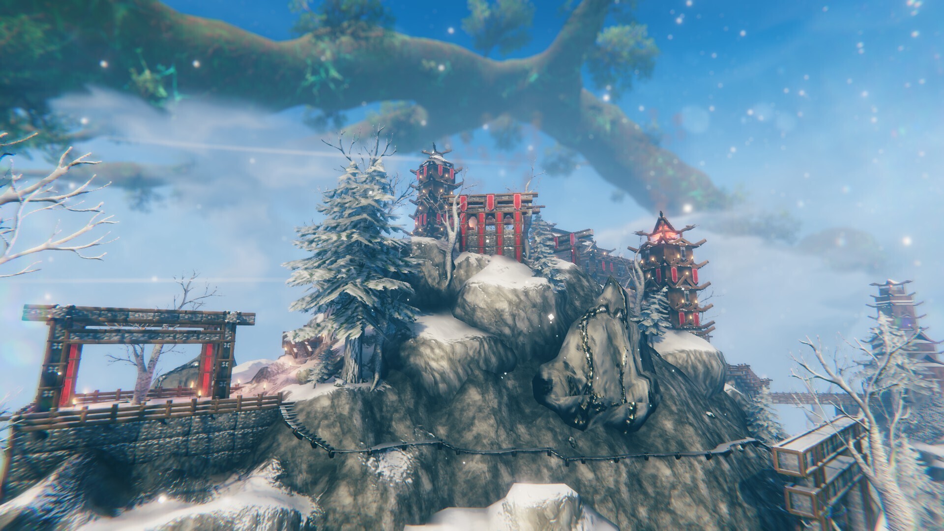 Fantasy Japanese Temple Valheim Build