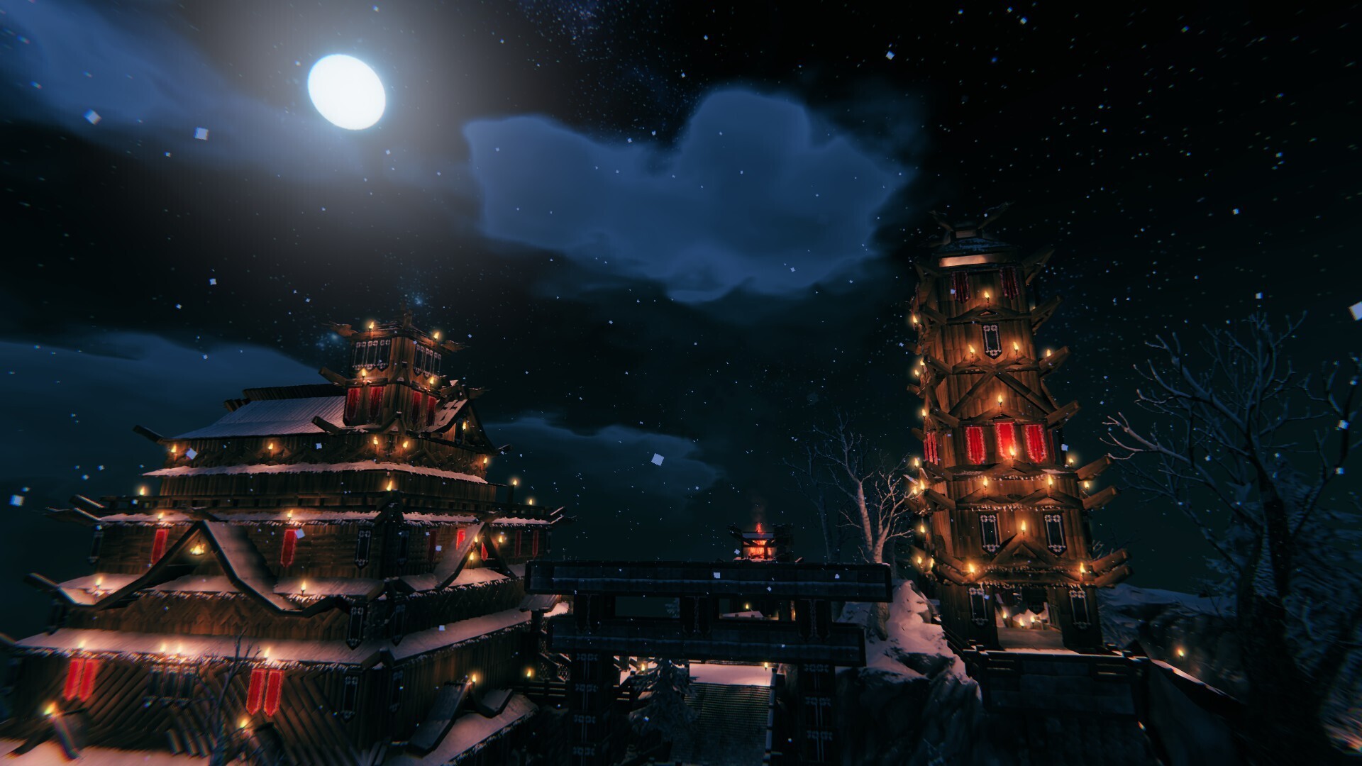 Fantasy Japanese Temple Valheim Build