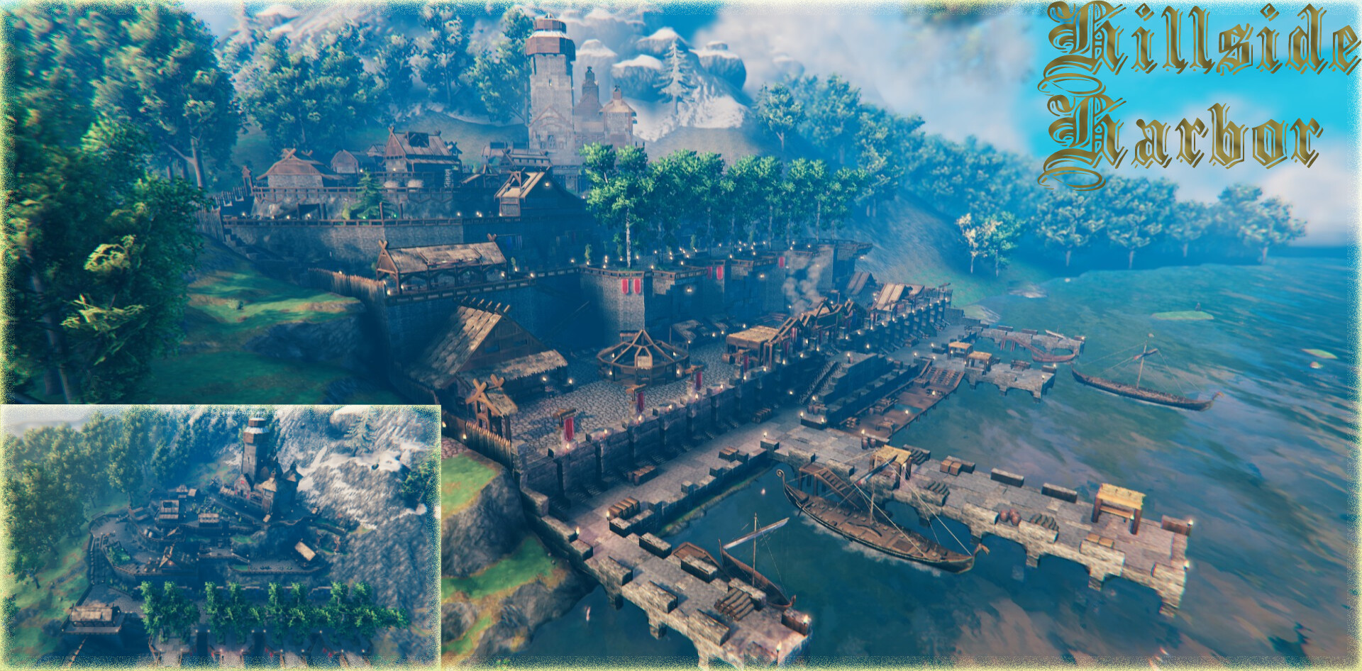 Hillside Harbor - Contest Entry Build Valheim Build