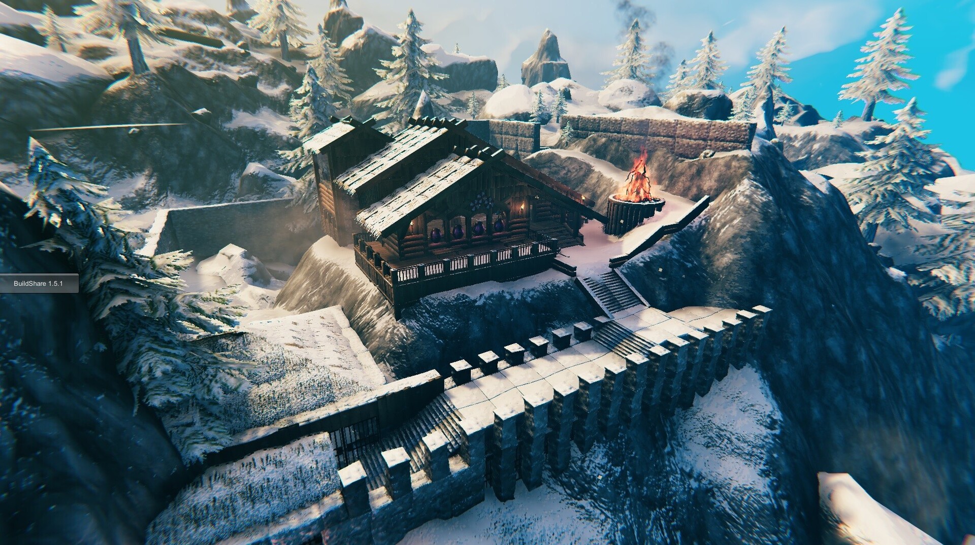 Lin's Fancy mountain house with underground workshop vbuild Valheim Build