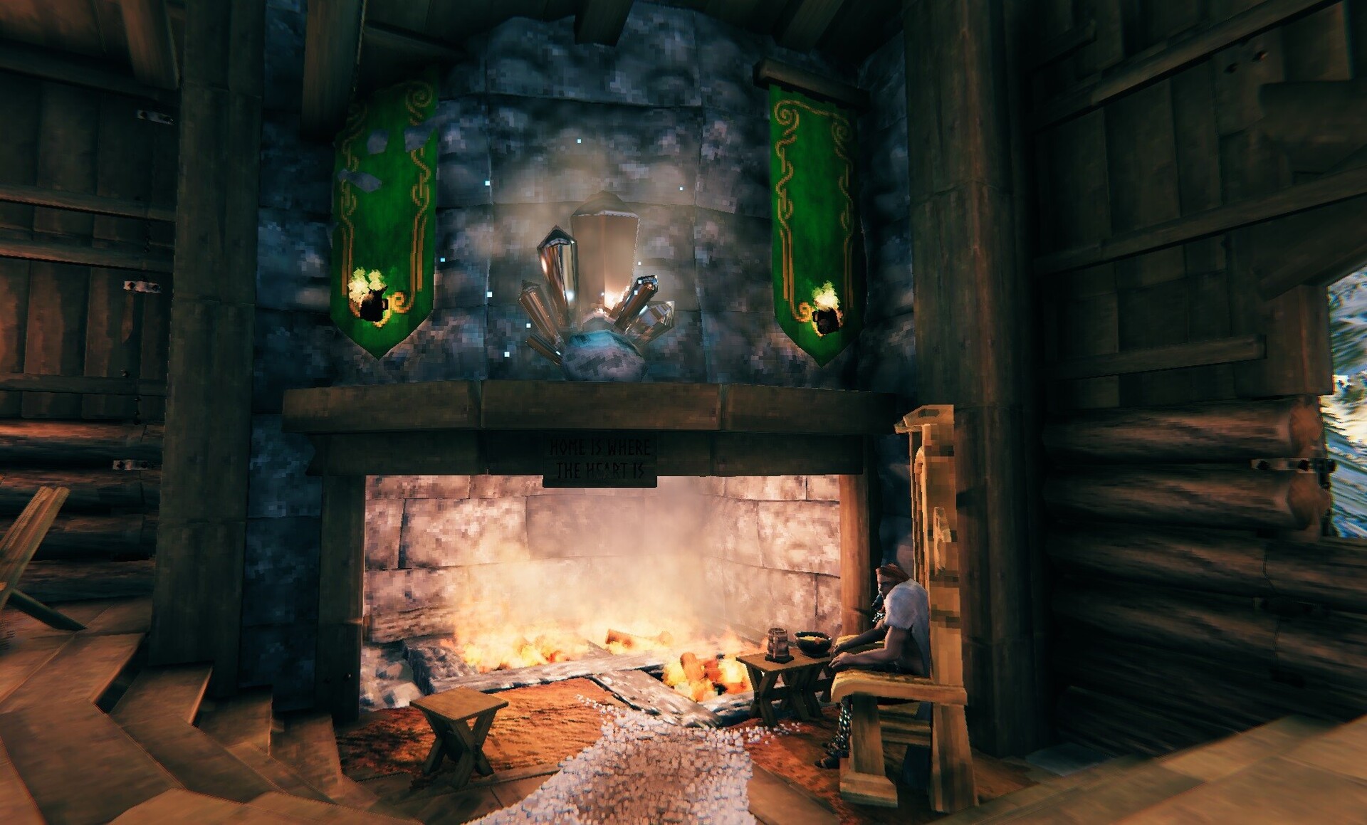 Lin's Fancy mountain house with underground workshop vbuild Valheim Build