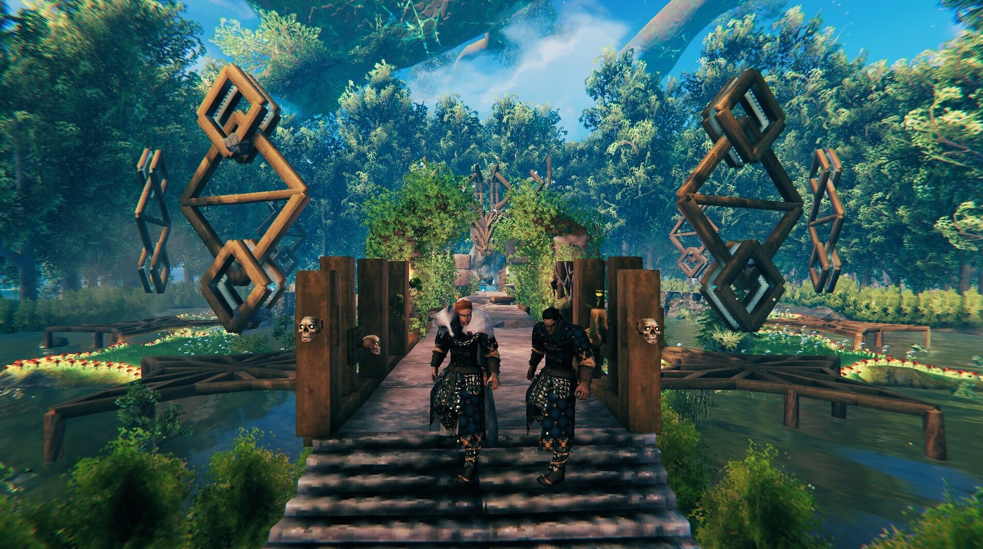 Home of Eikthyr fantasy build by Lin and Raphium Valheim Build