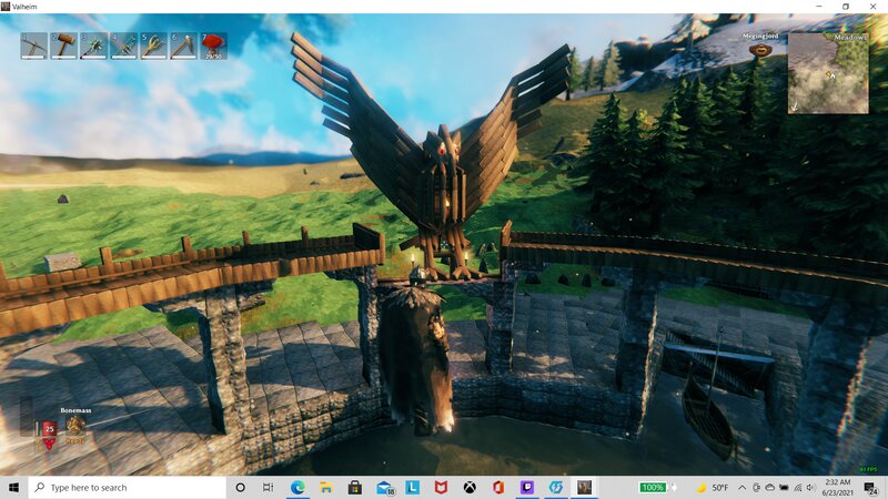 Eagle statue Valheim Build