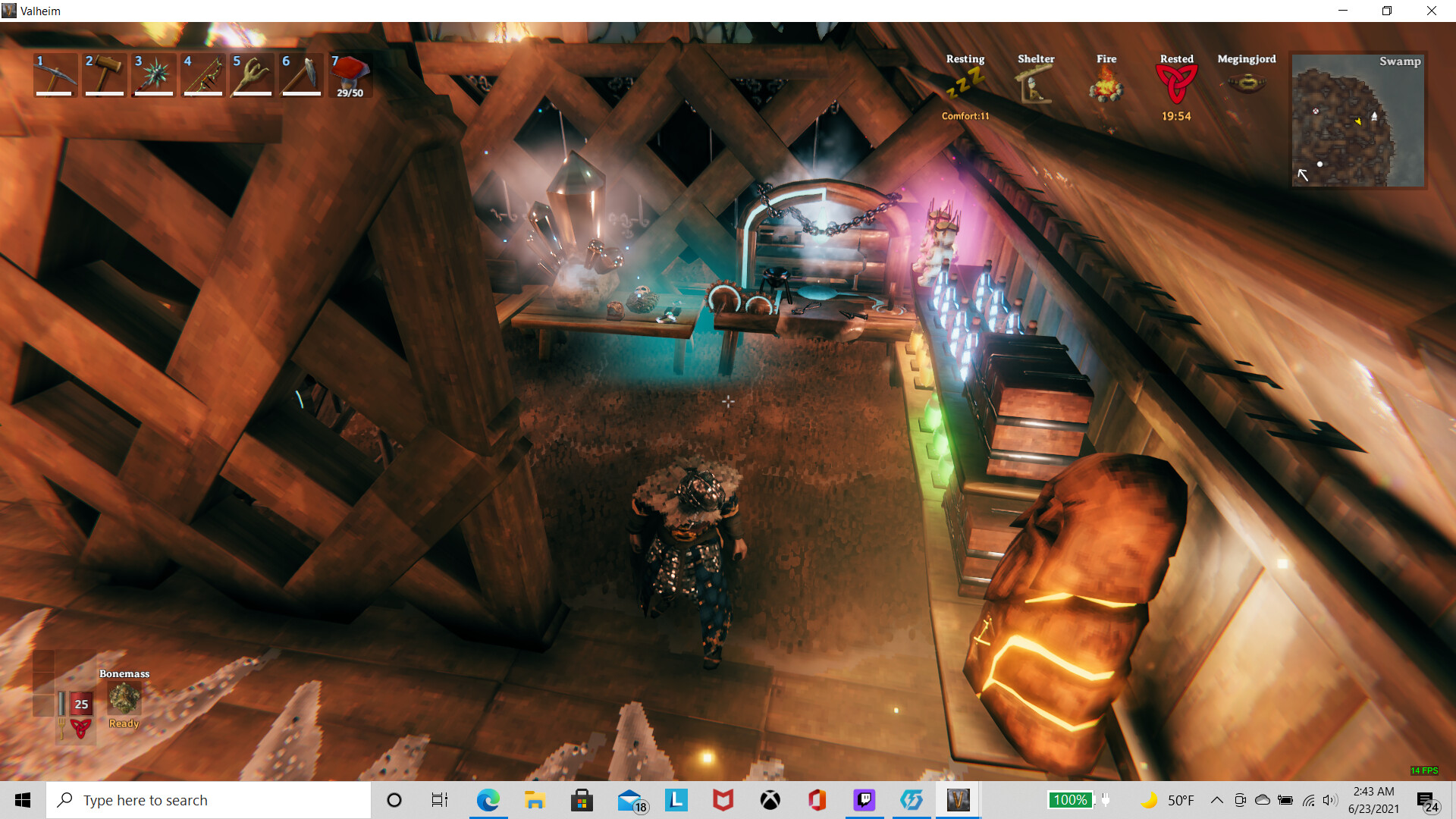 Large swamp treehouse Valheim Build