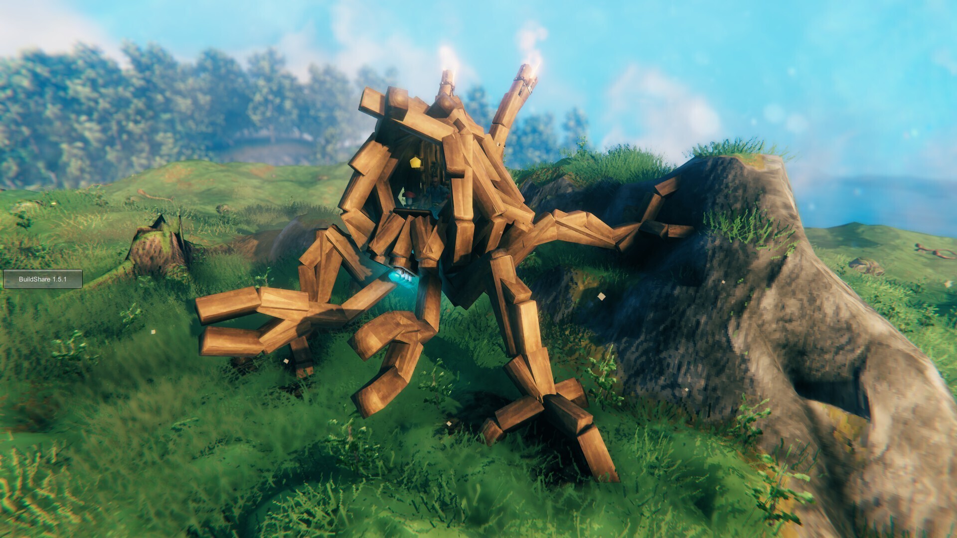 Steampunk inspired mech Valheim Build