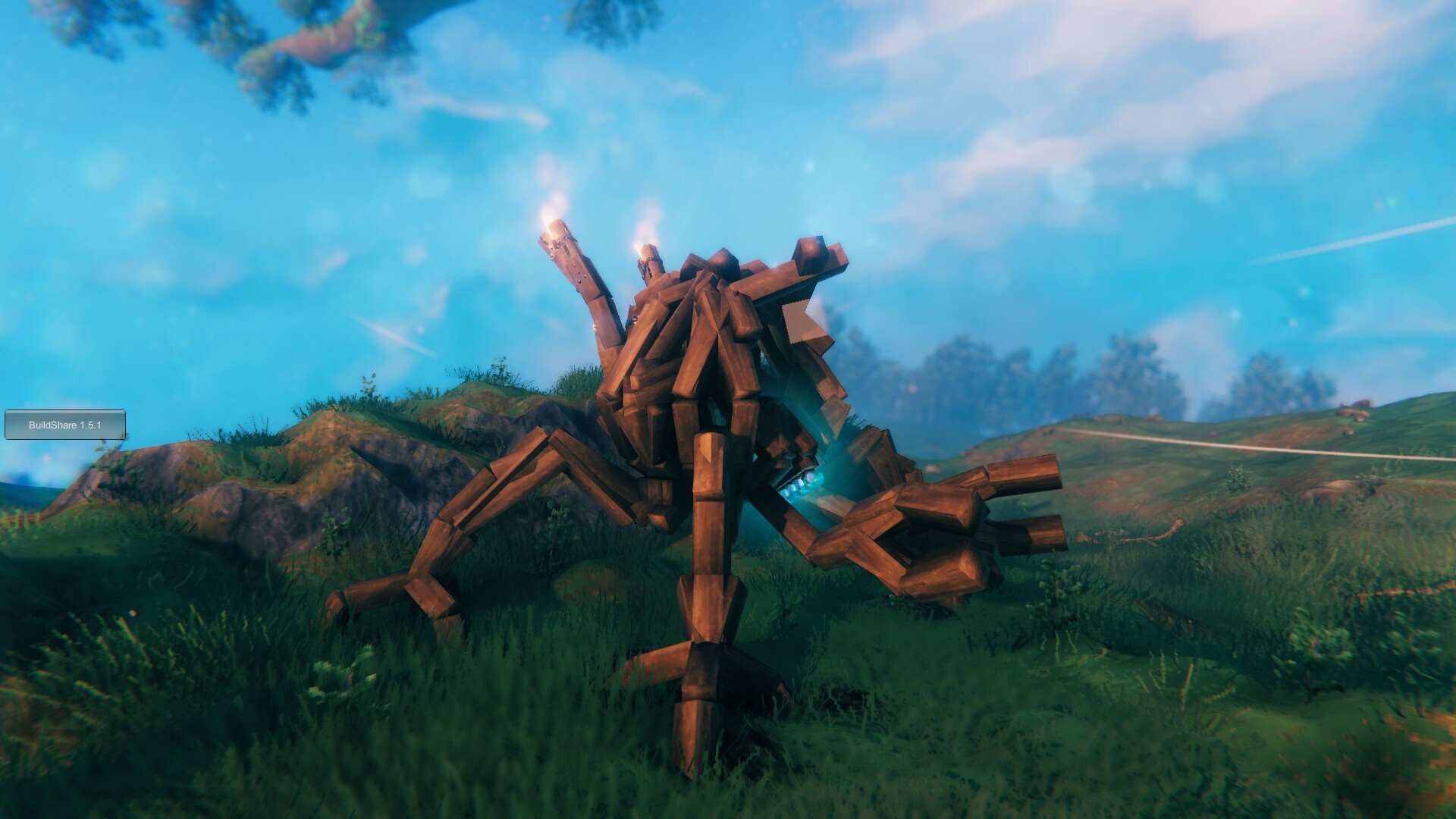 Steampunk inspired mech Valheim Build