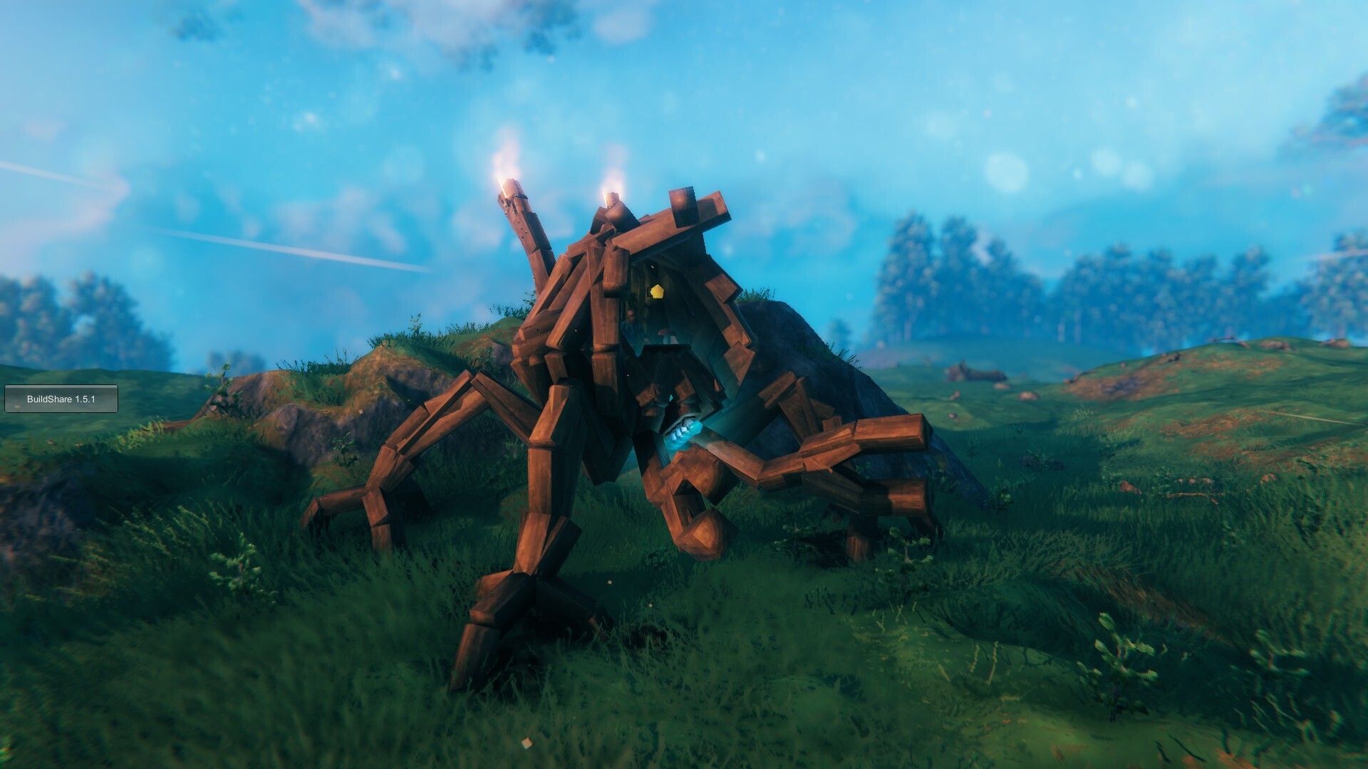 Steampunk inspired mech Valheim Build