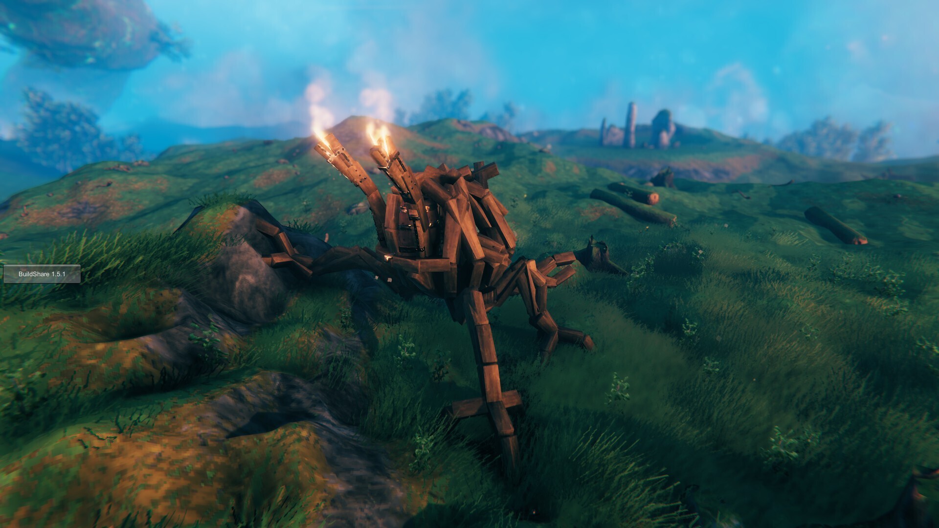 Steampunk inspired mech Valheim Build