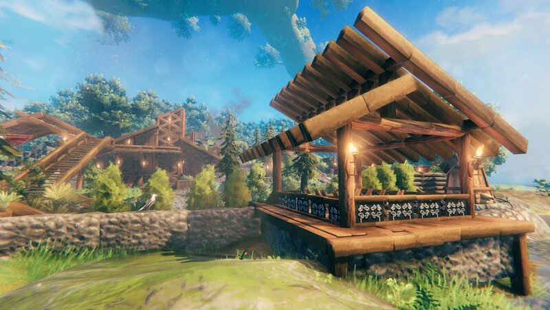 Resthouse with full Landscape Valheim Build