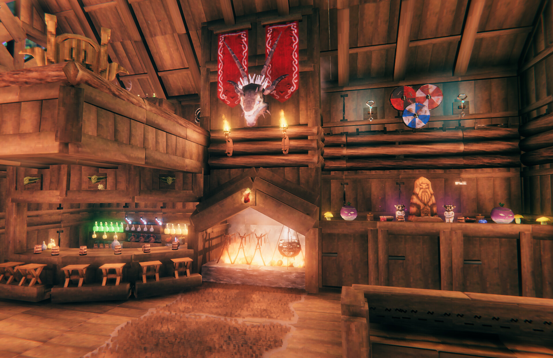 Triquetra Inn and Viking camp Valheim Build