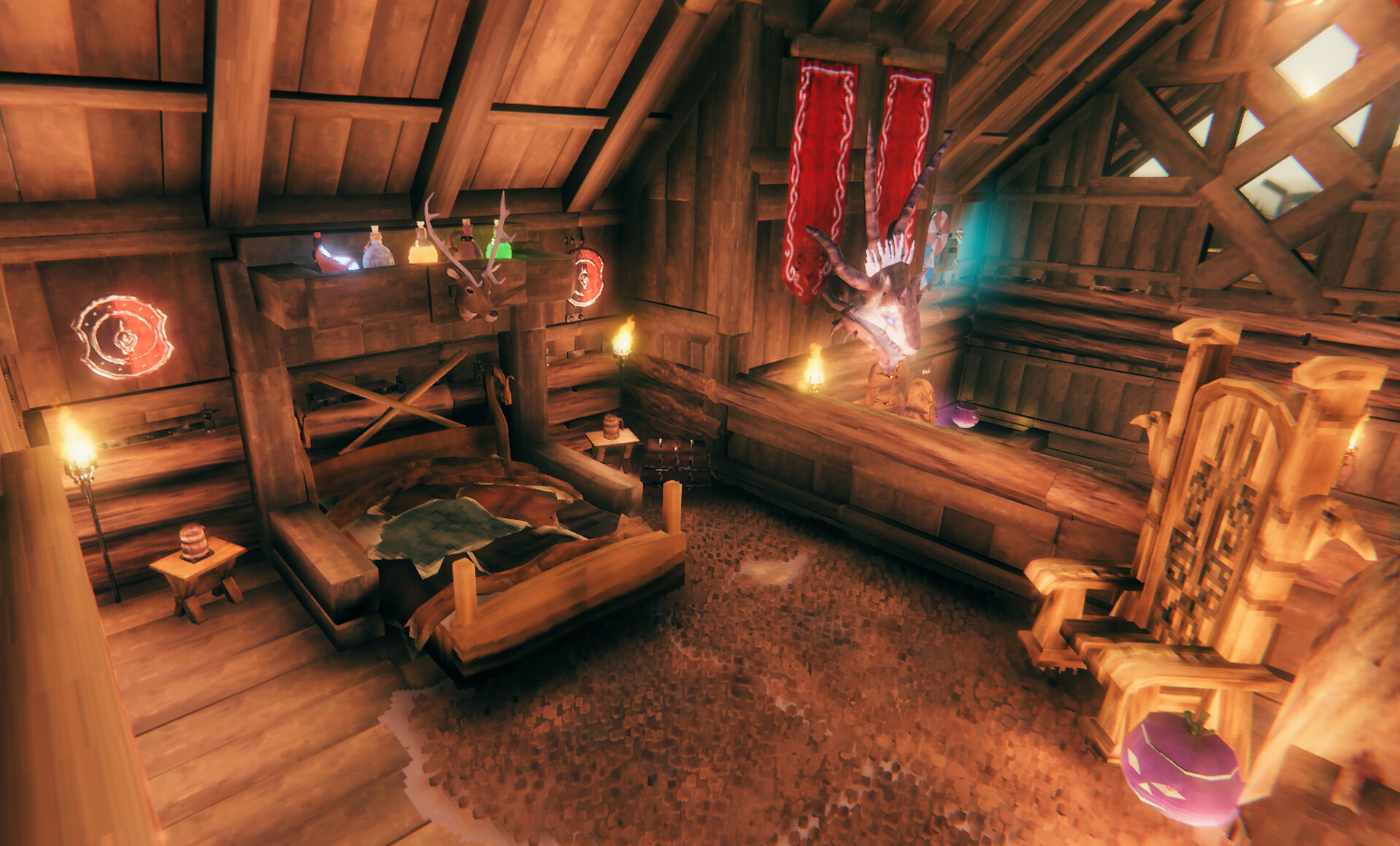 Triquetra Inn and Viking camp Valheim Build