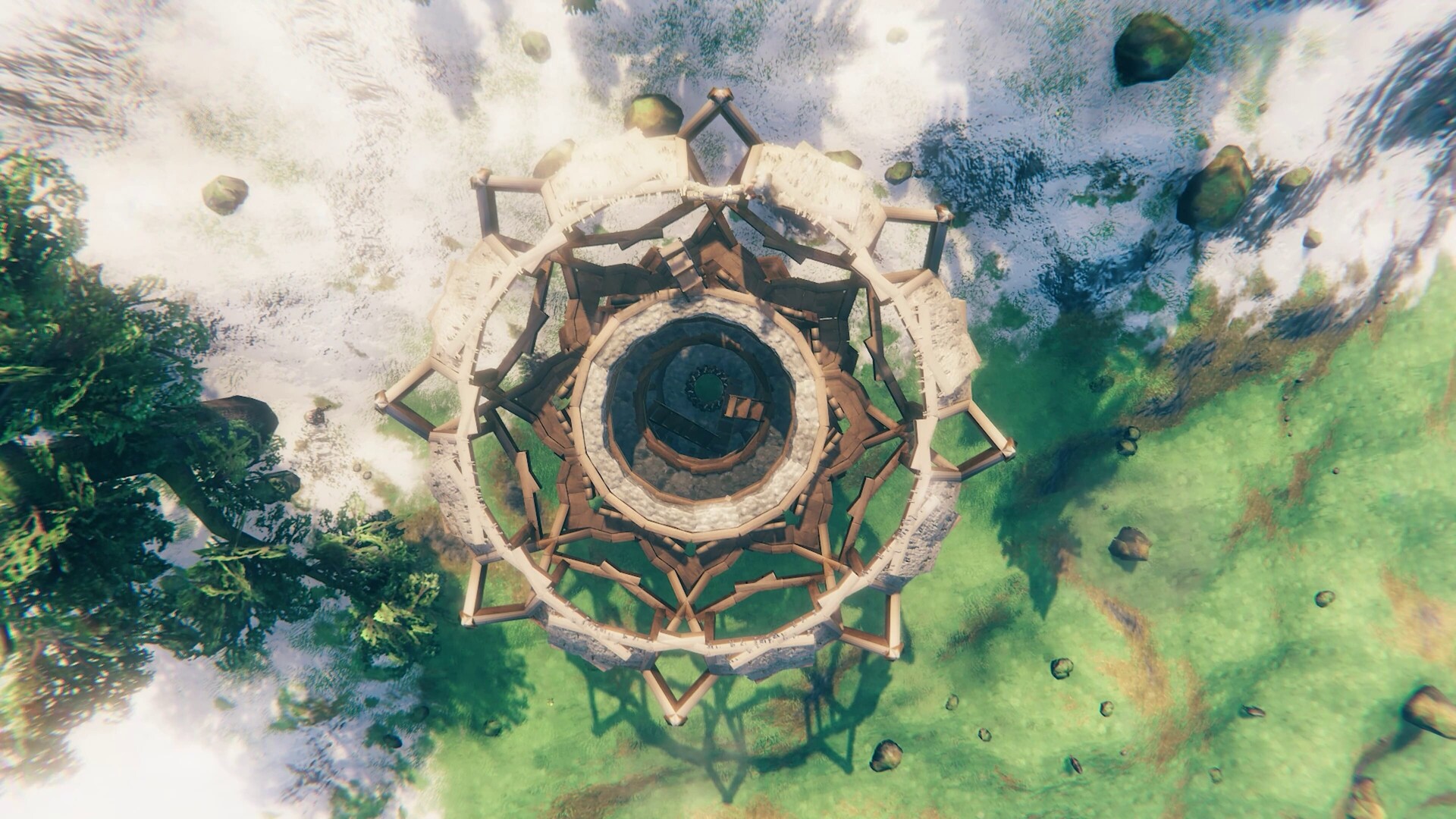 Star-like, Flower-Shaped, Watch-Tower Valheim Build