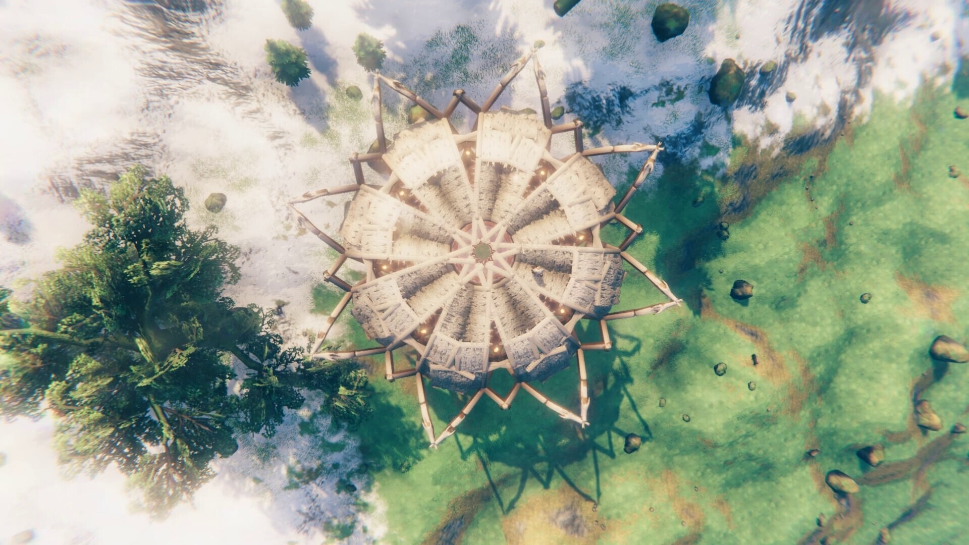 Star-like, Flower-Shaped, Watch-Tower Valheim Build