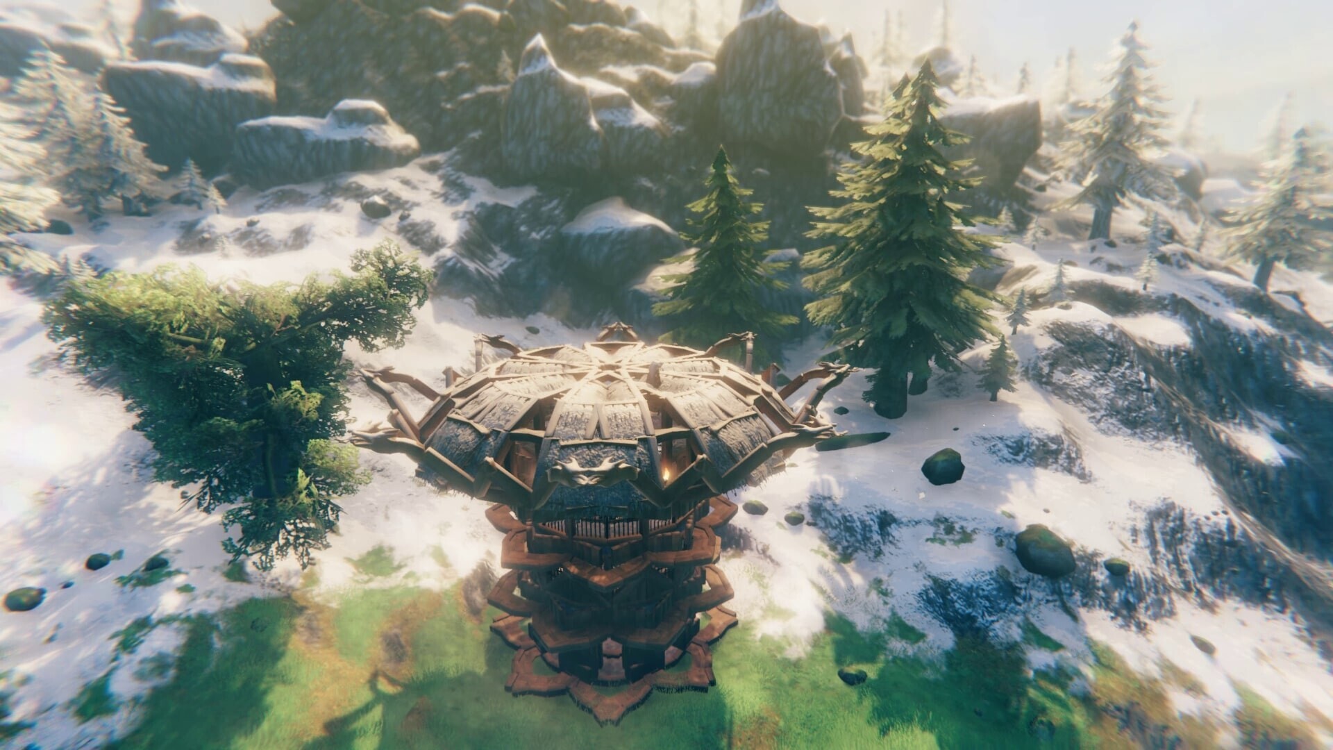 Star-like, Flower-Shaped, Watch-Tower Valheim Build