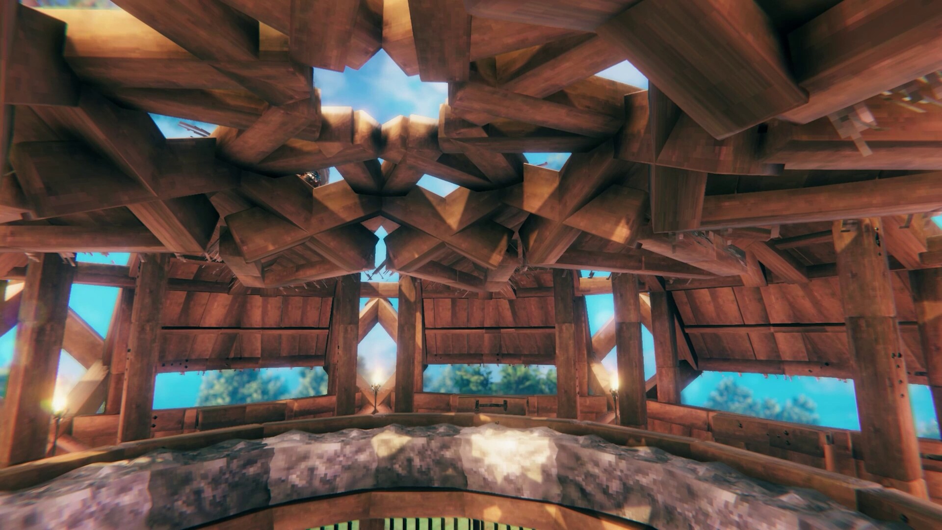 Star-like, Flower-Shaped, Watch-Tower Valheim Build