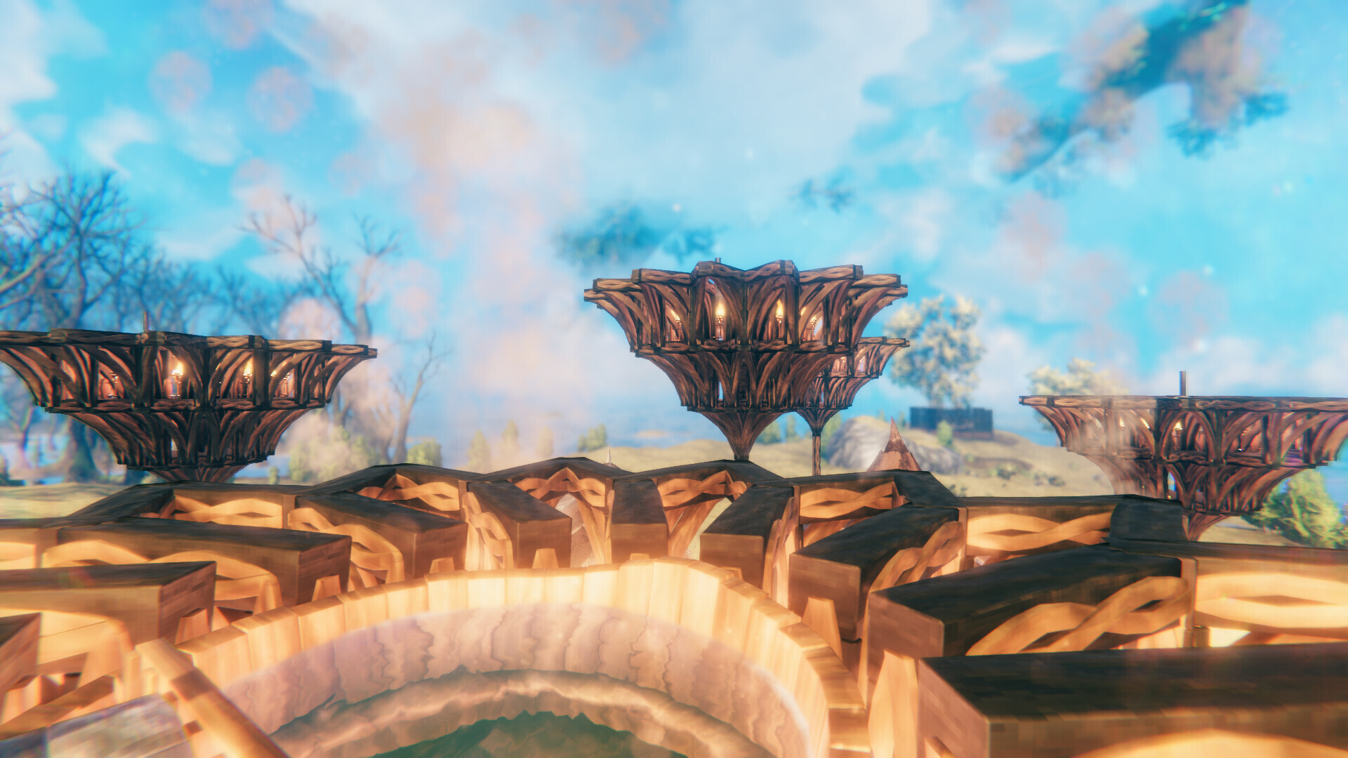 Elevated Bathtub - Water Tower & Bathhouse Valheim Build