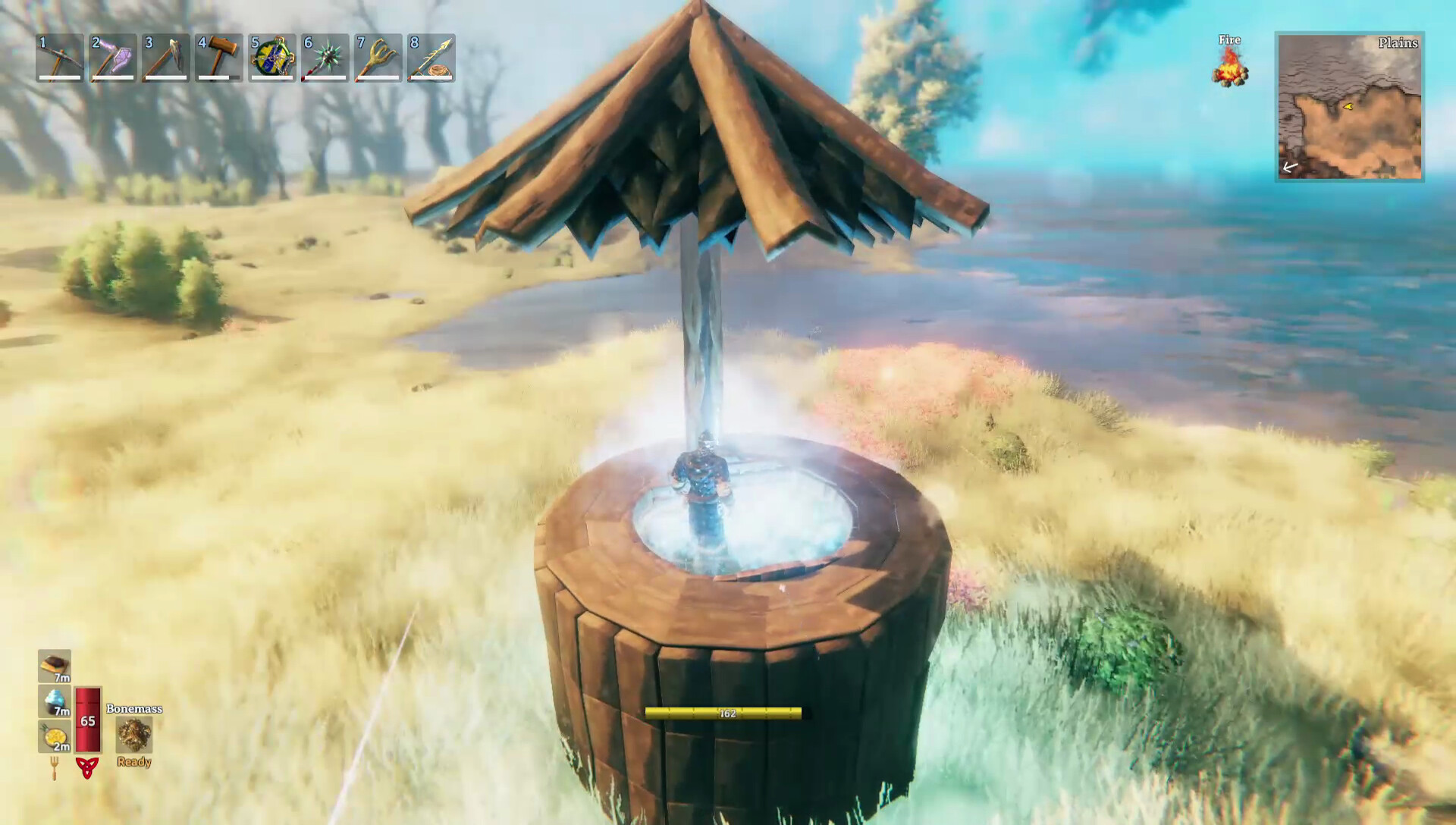 Elevated Bathtub - Water Tower & Bathhouse Valheim Build