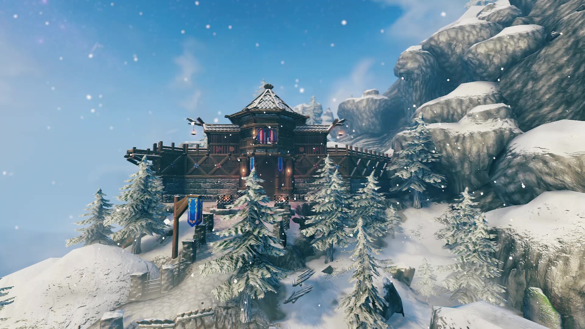 Winter village pt1 Valheim Build
