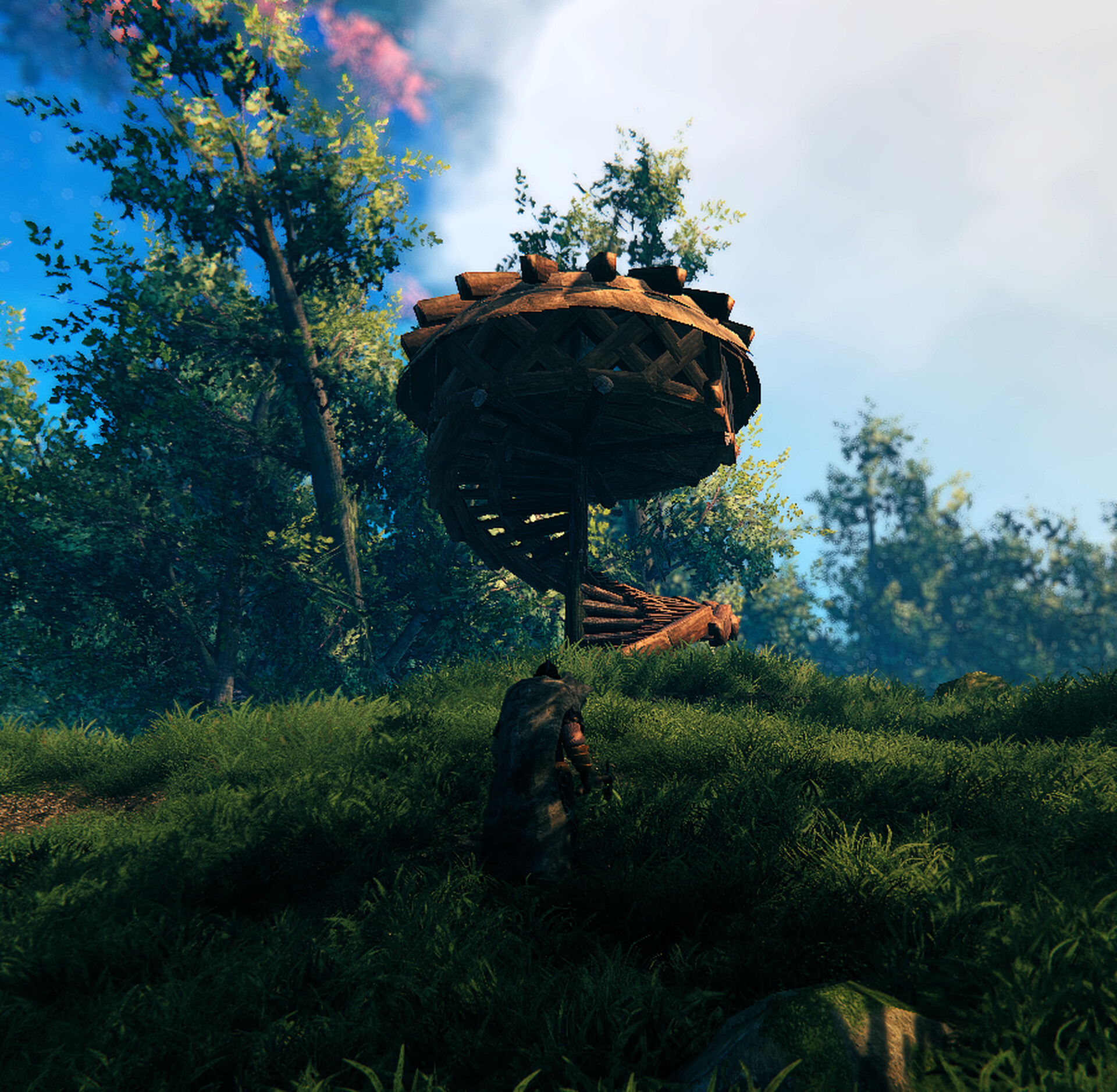 Spiral tower Valheim Build