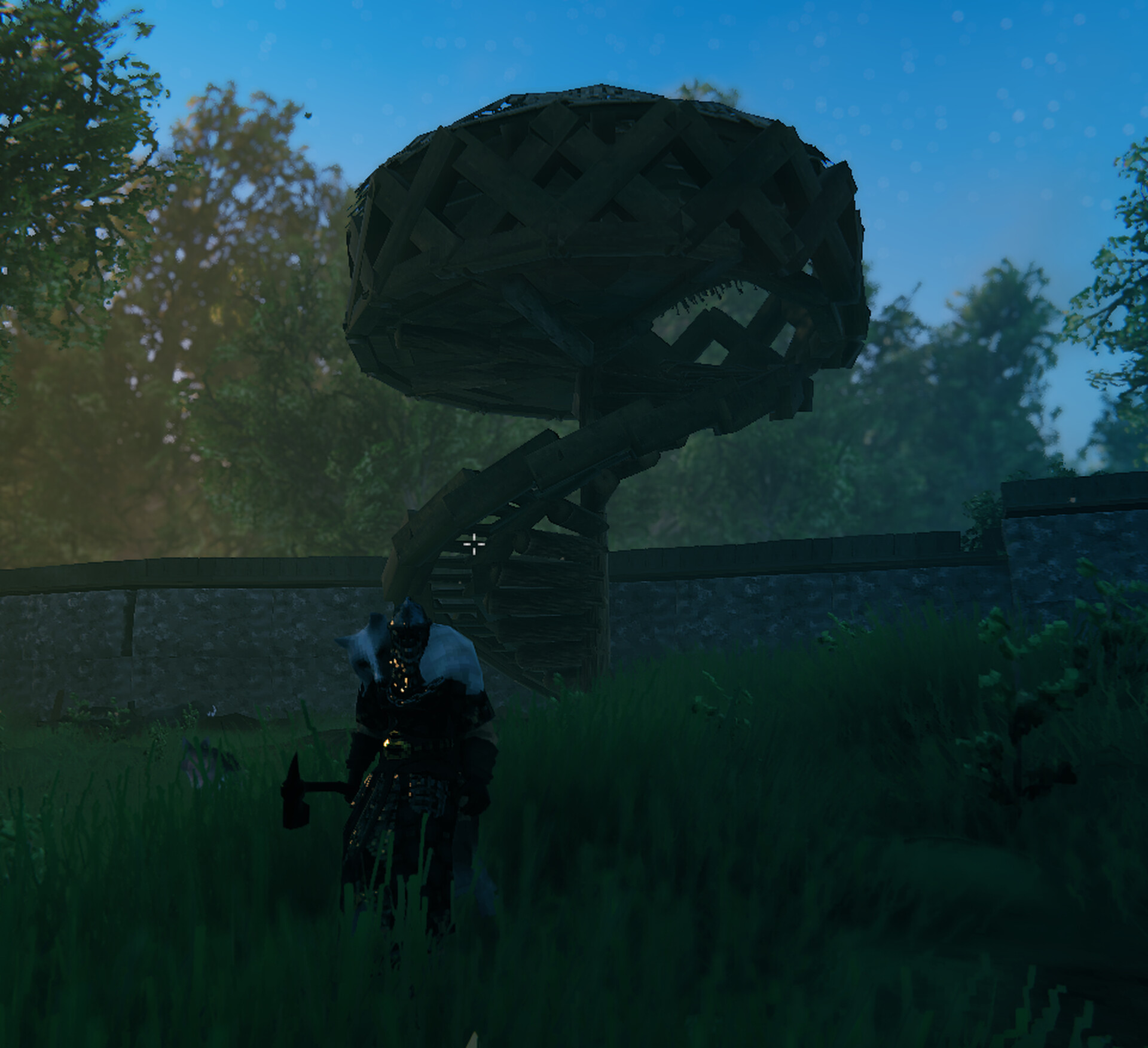 Spiral tower Valheim Build