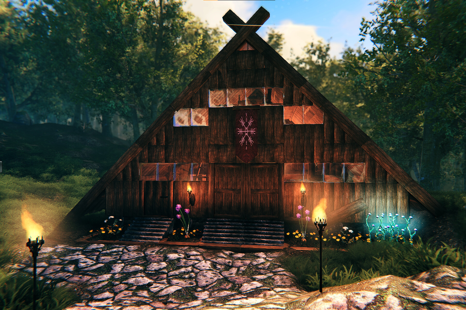 Bakery with small store and living area Valheim Build