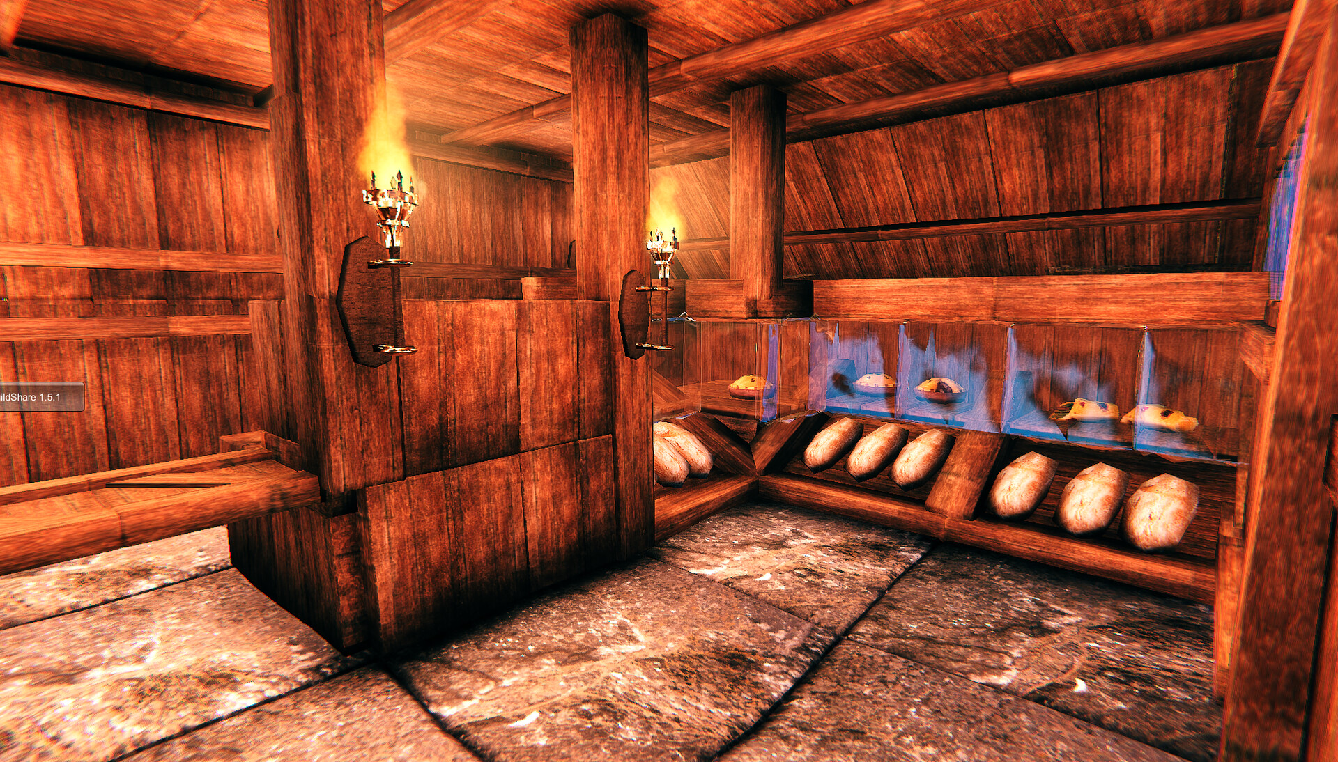 Bakery with small store and living area Valheim Build