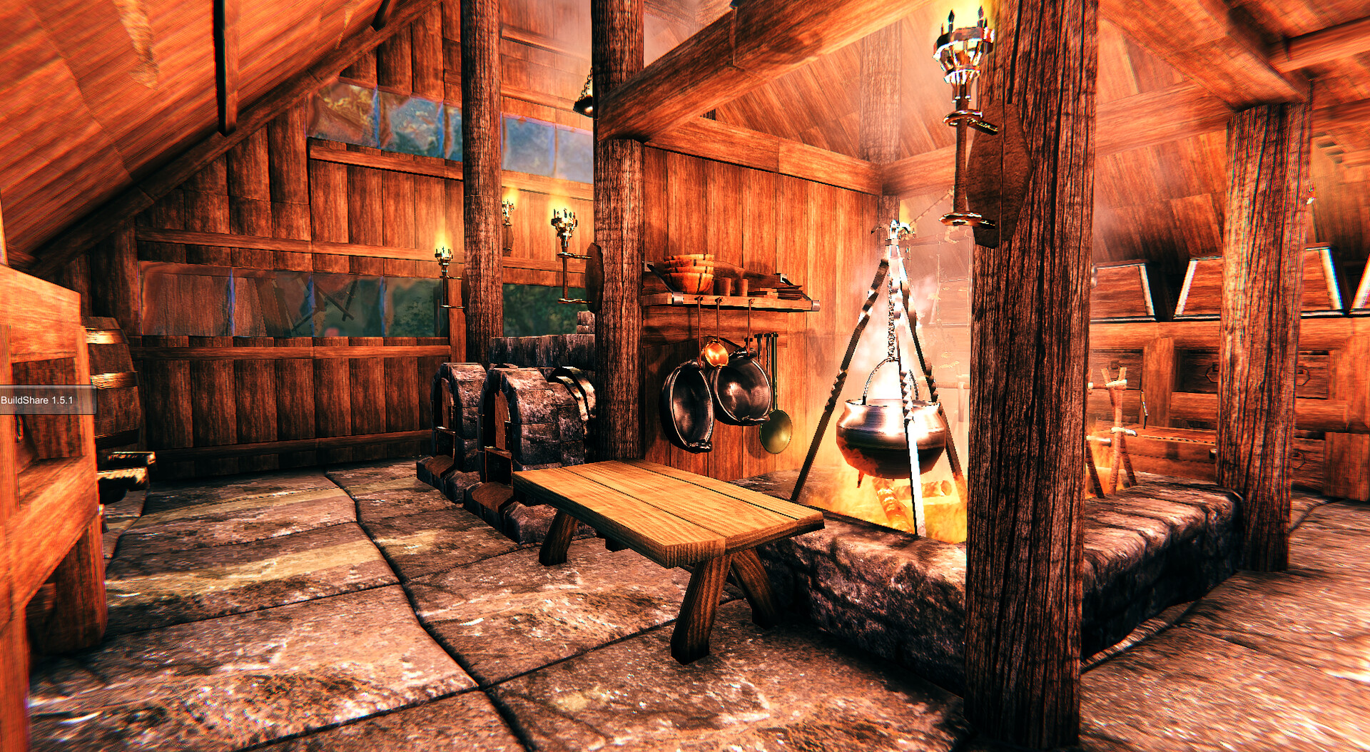 Bakery with small store and living area Valheim Build