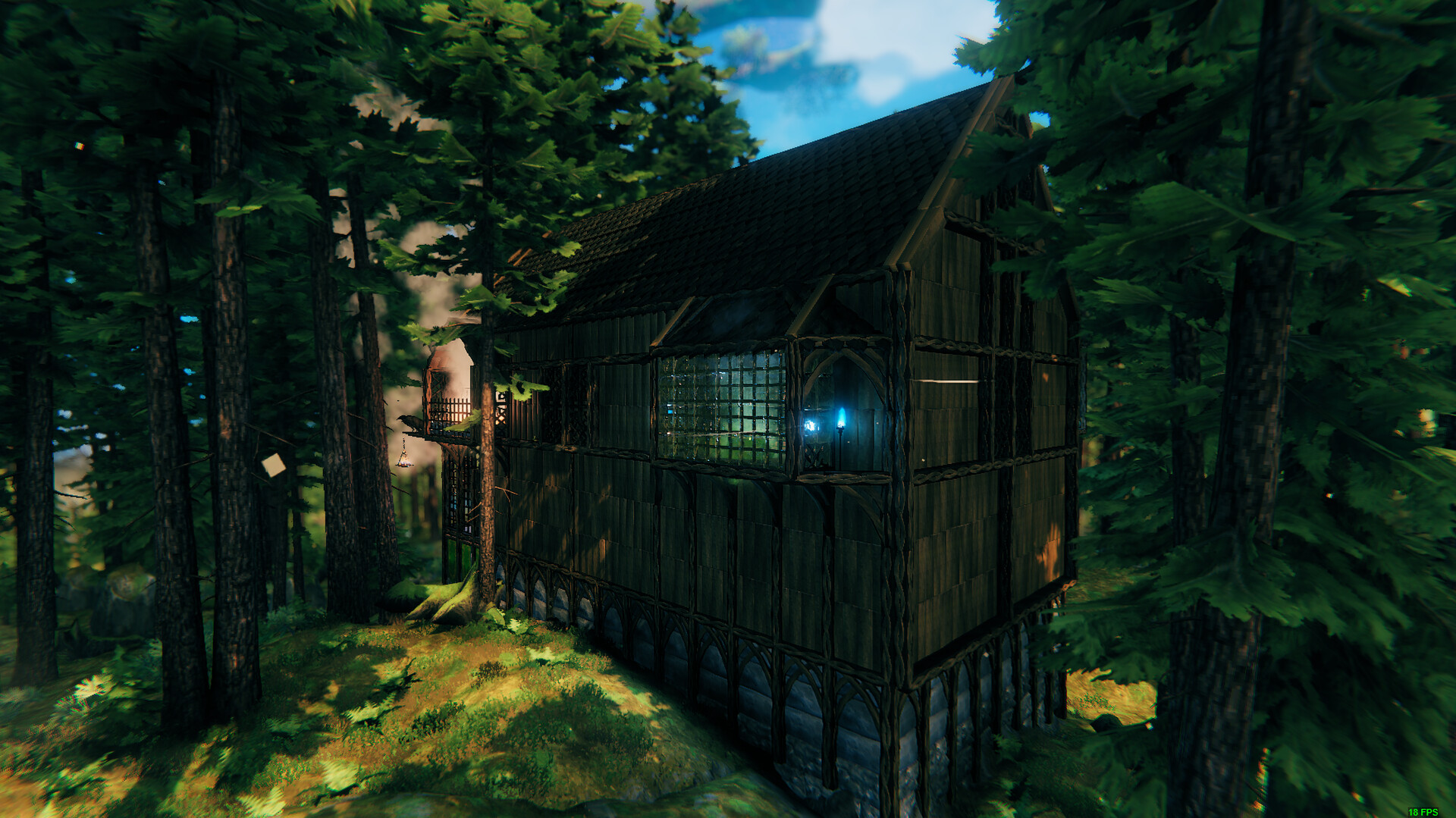 Haunted Victorian mansion, and mysterious clock Valheim Build