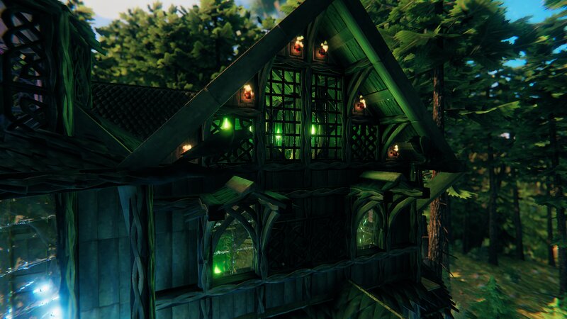 Haunted Victorian mansion, and mysterious clock Valheim Build