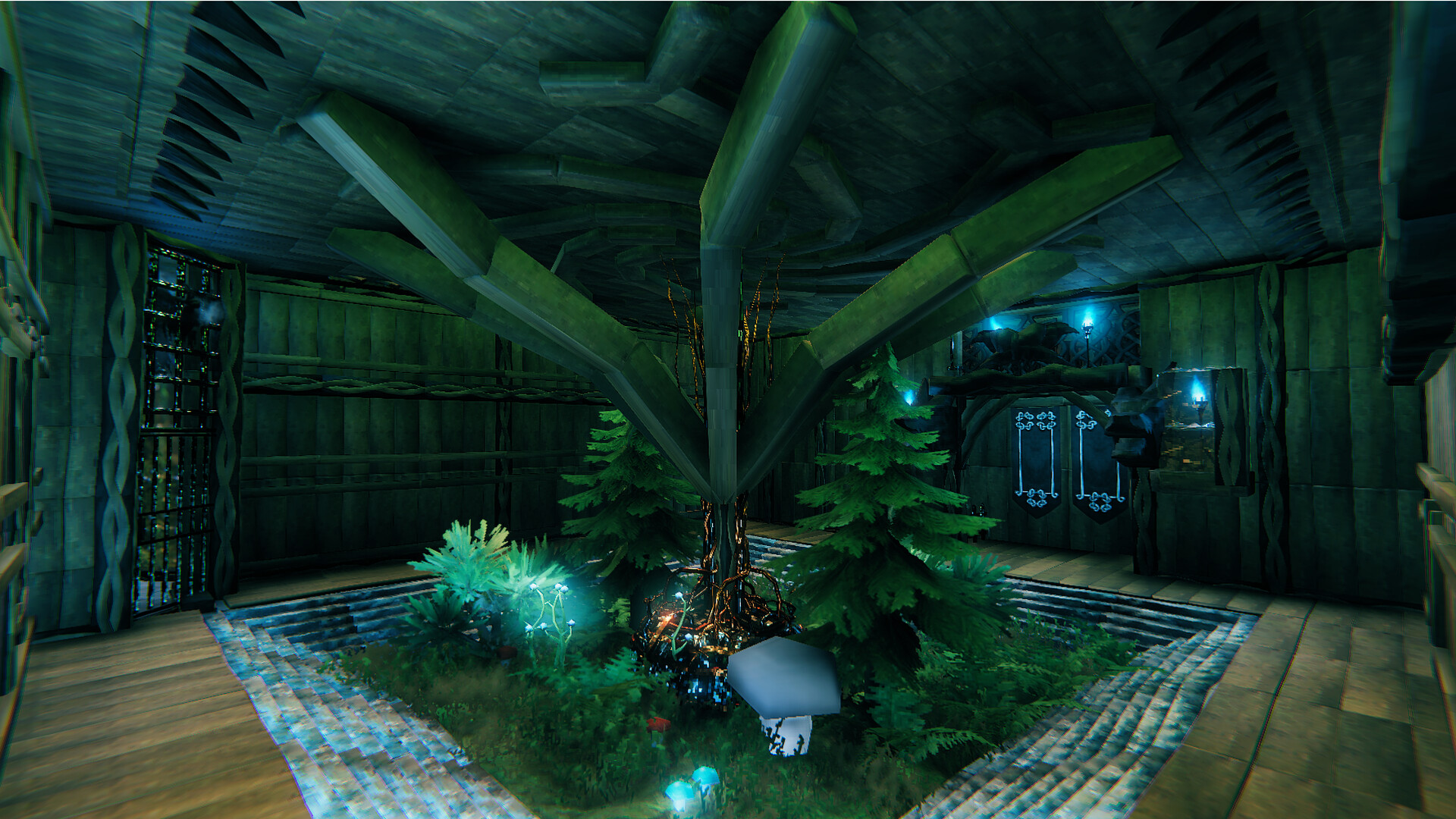 Haunted Victorian mansion, and mysterious clock Valheim Build