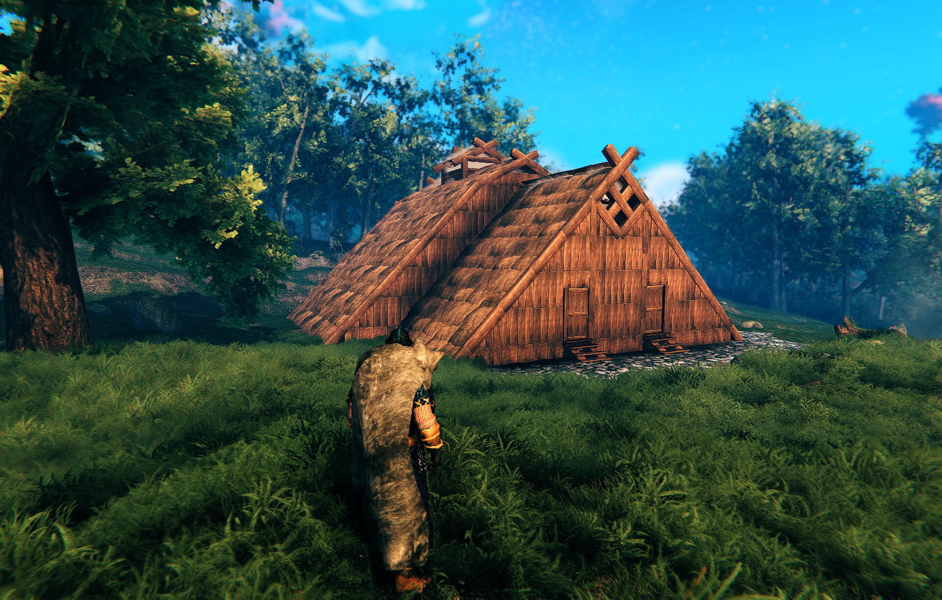 Longhouse with secret storage Valheim Build