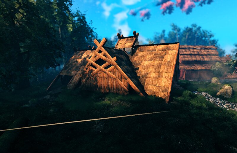 Decorative starter building for small community Valheim Build