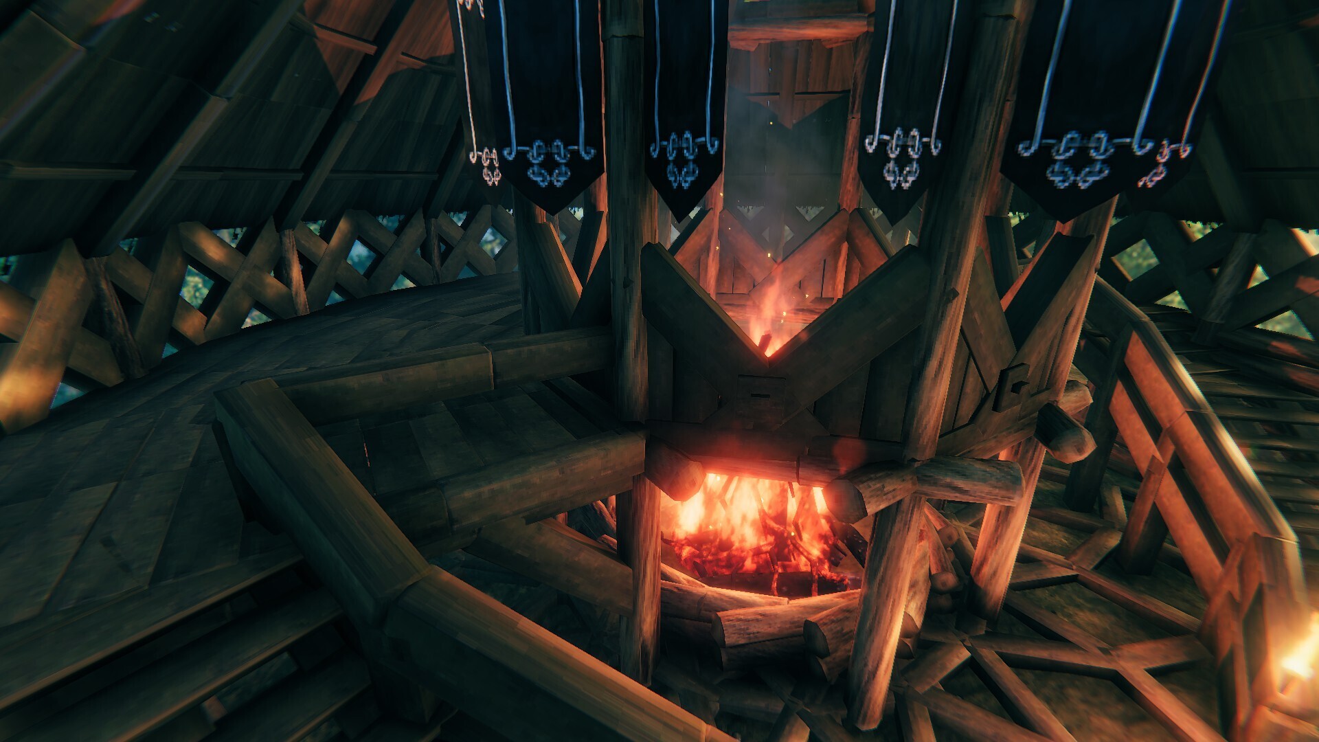 Two-Story Roundhouse Valheim Build