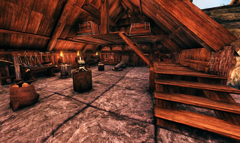 Blacksmith with store and living area Valheim Build