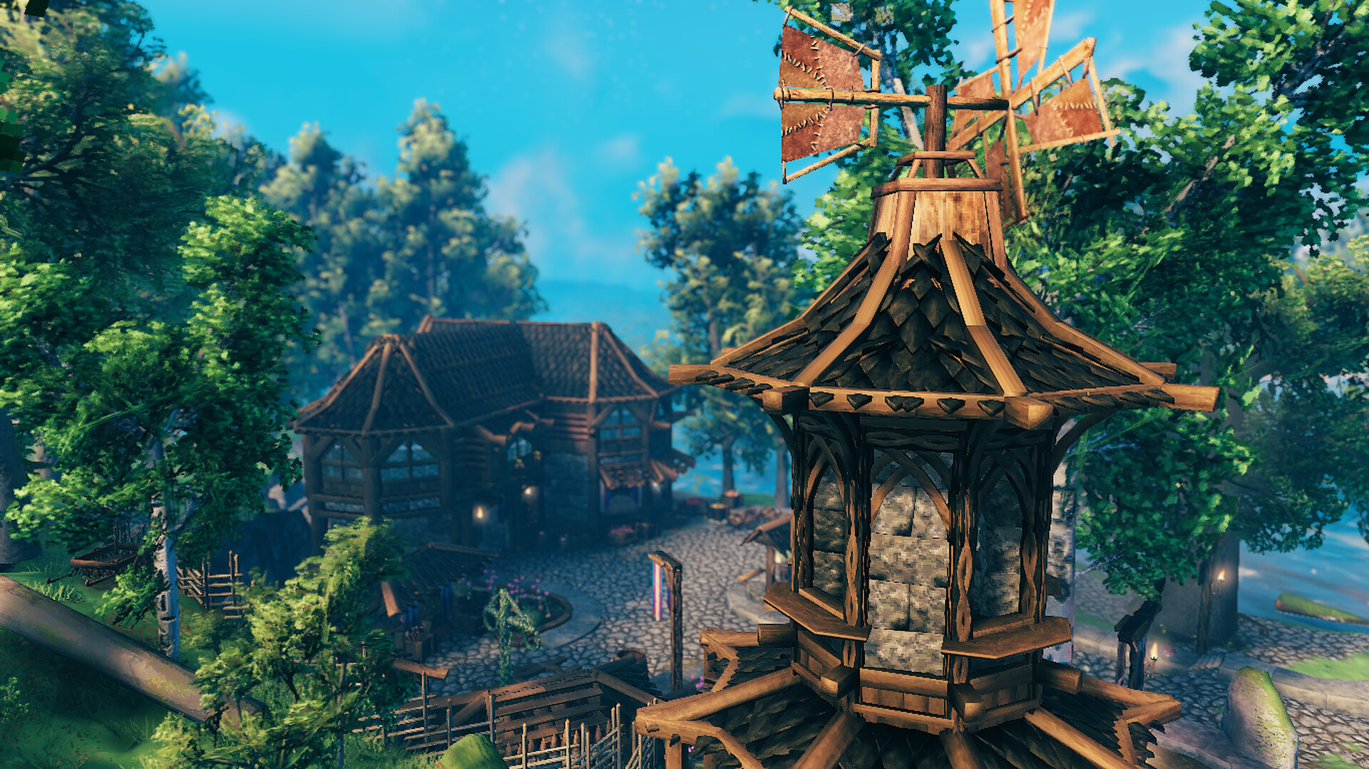 fishing village Valheim Build