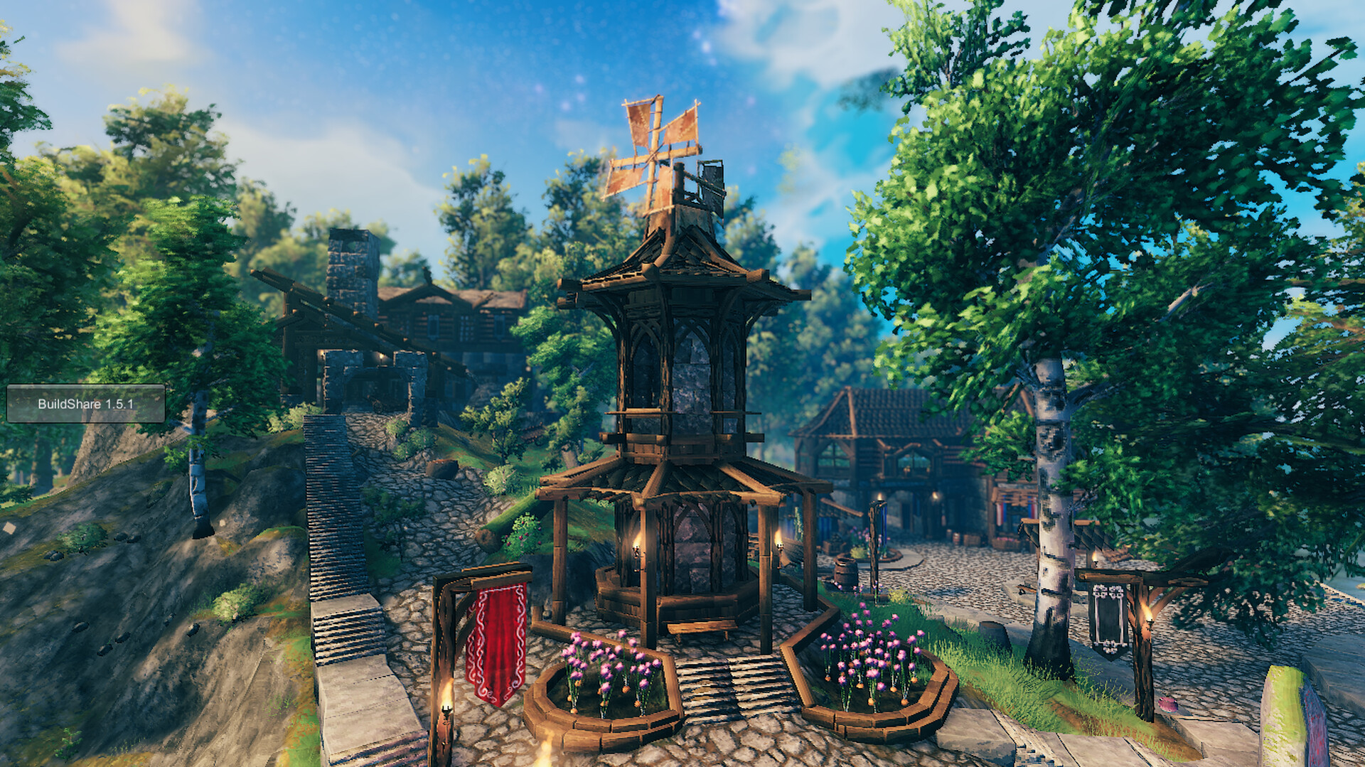 fishing village Valheim Build