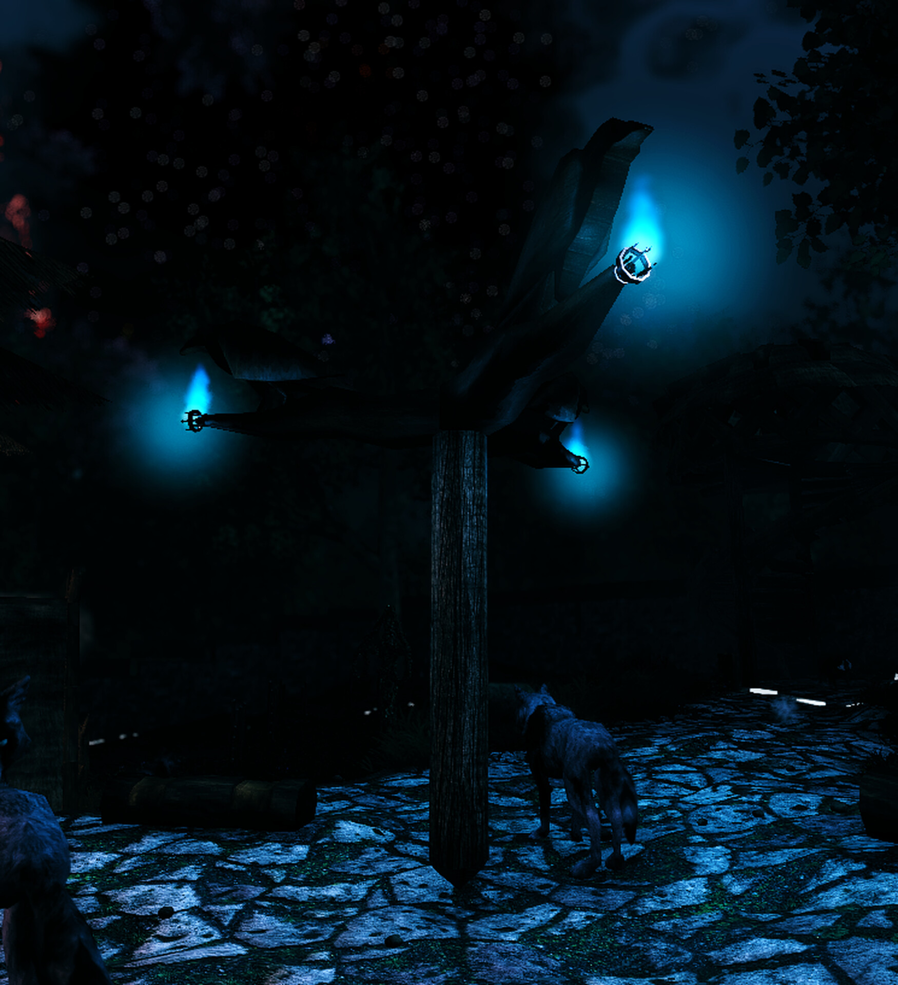Dragon and raven lanterns Valheim Build