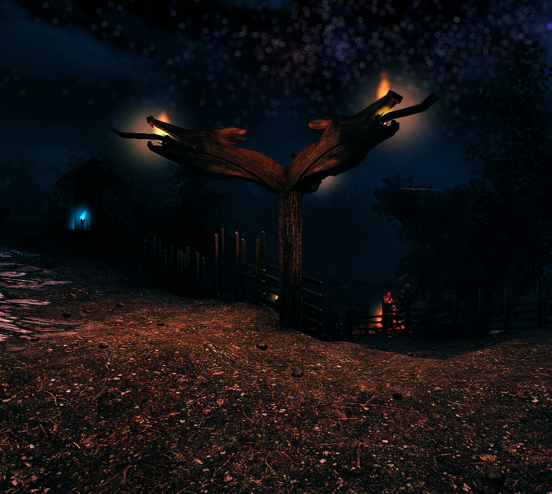 Dragon and raven lanterns Valheim Build