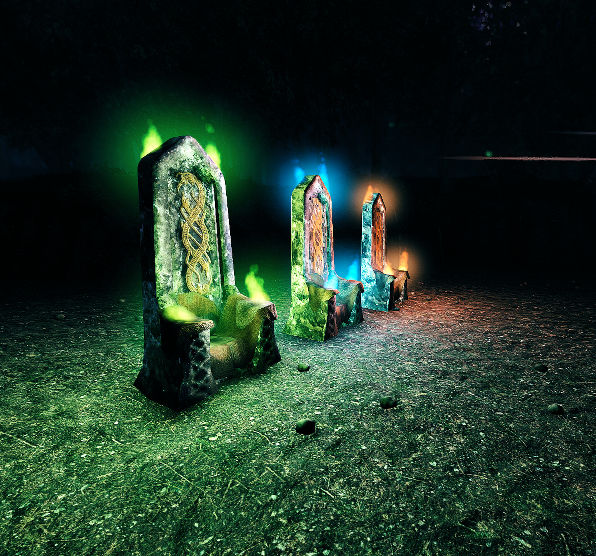 Lit thrones Valheim Build