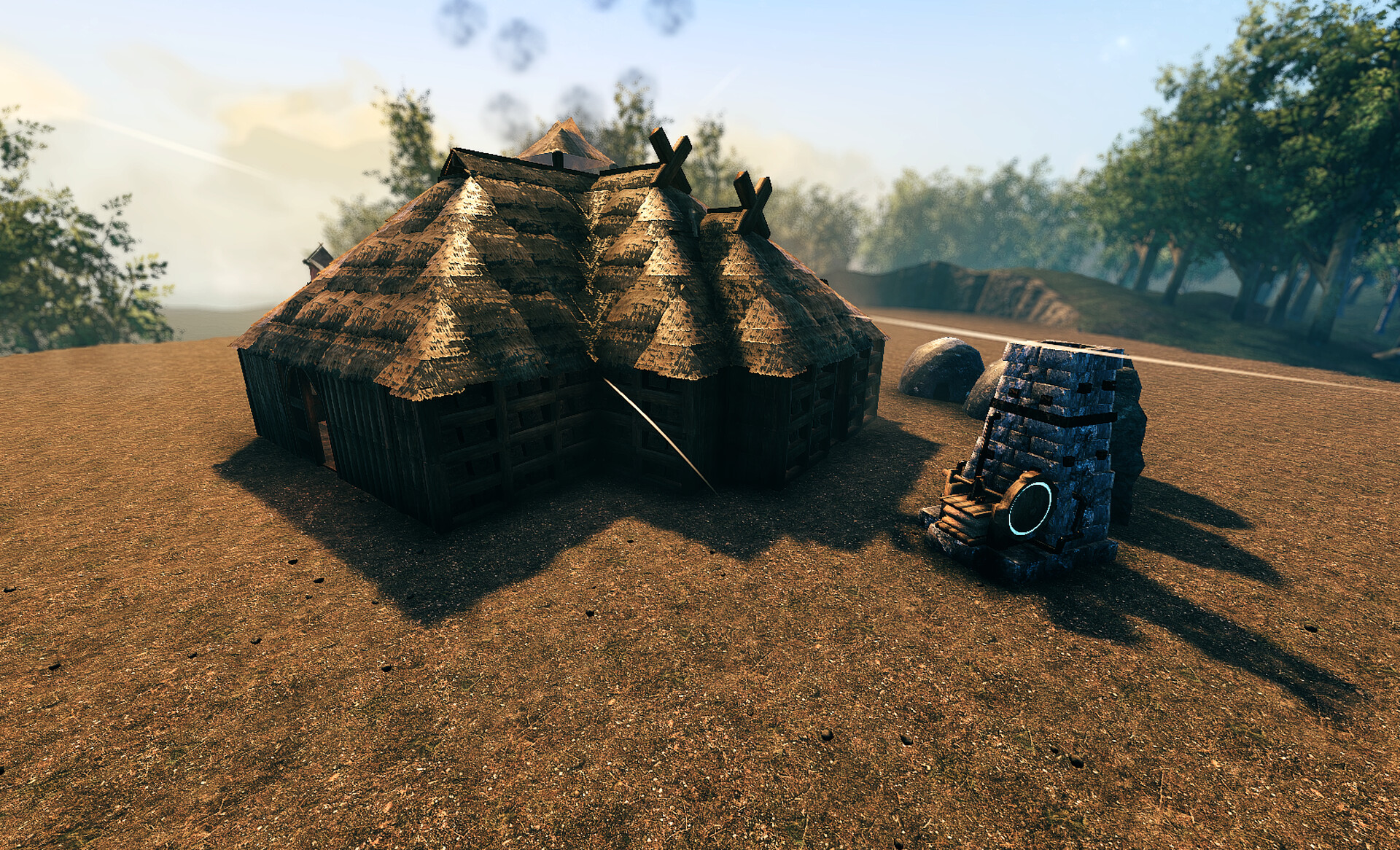 Fully equipped warehouse/workshop Valheim Build